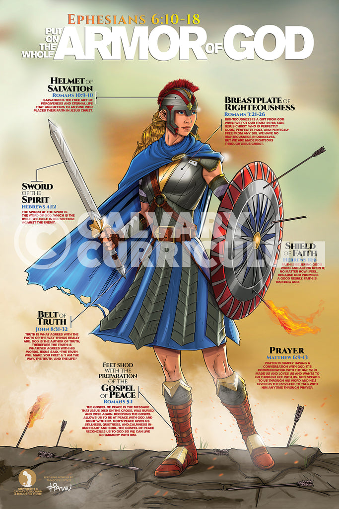English Female (Armor of God) – Calvary Posters