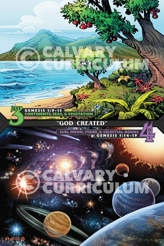 Creation - Days 3 & 4 – Calvary Posters