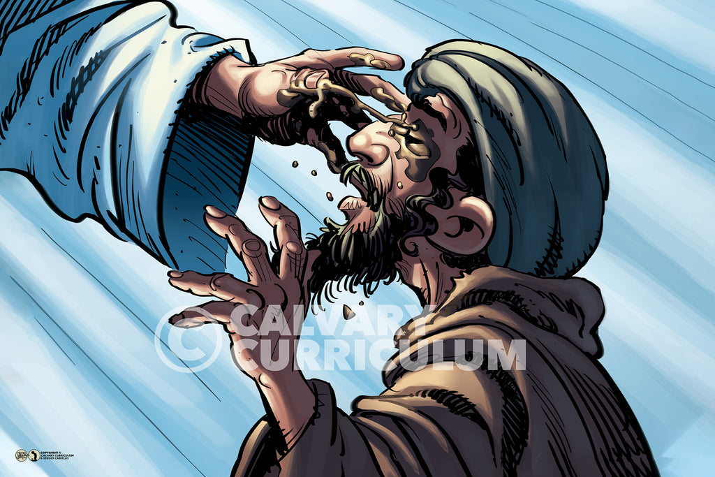 Jesus Heals the Blind Man – Calvary Posters