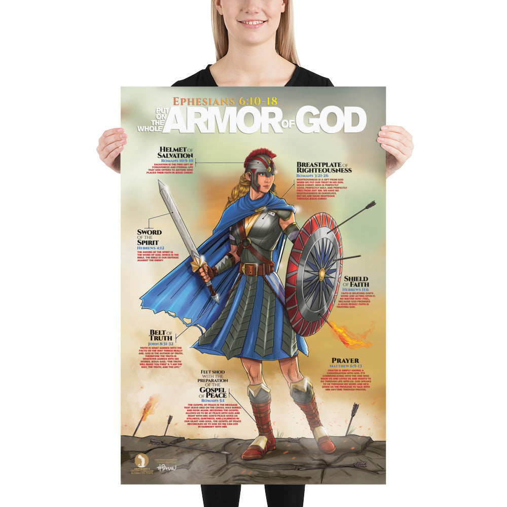 English Female (Armor of God) – Calvary Posters